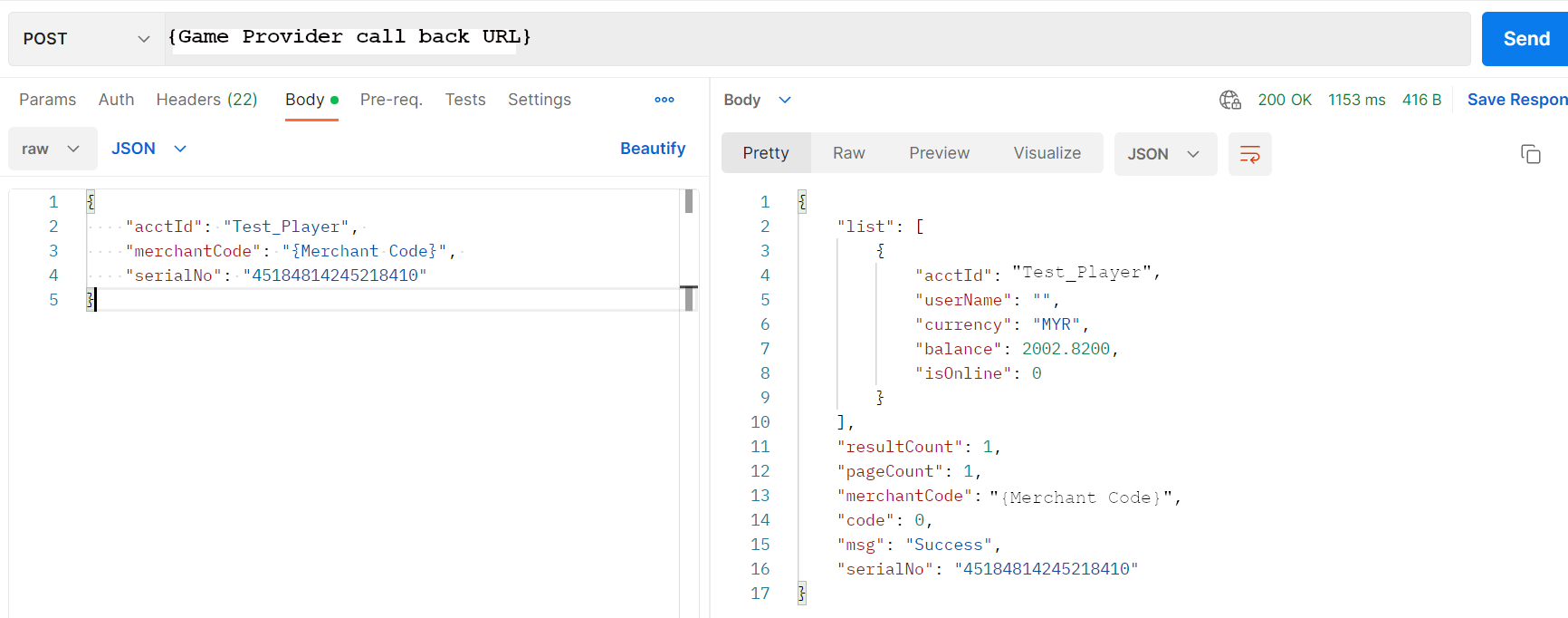 Hoyou - Integration Specification Document